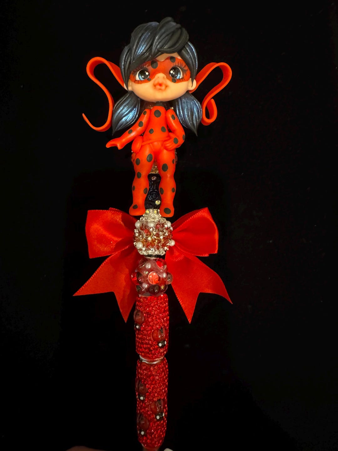 Handmade Ladybug Pen • Miraculous-inspired Polymer Clay Doll Topper - Etsy