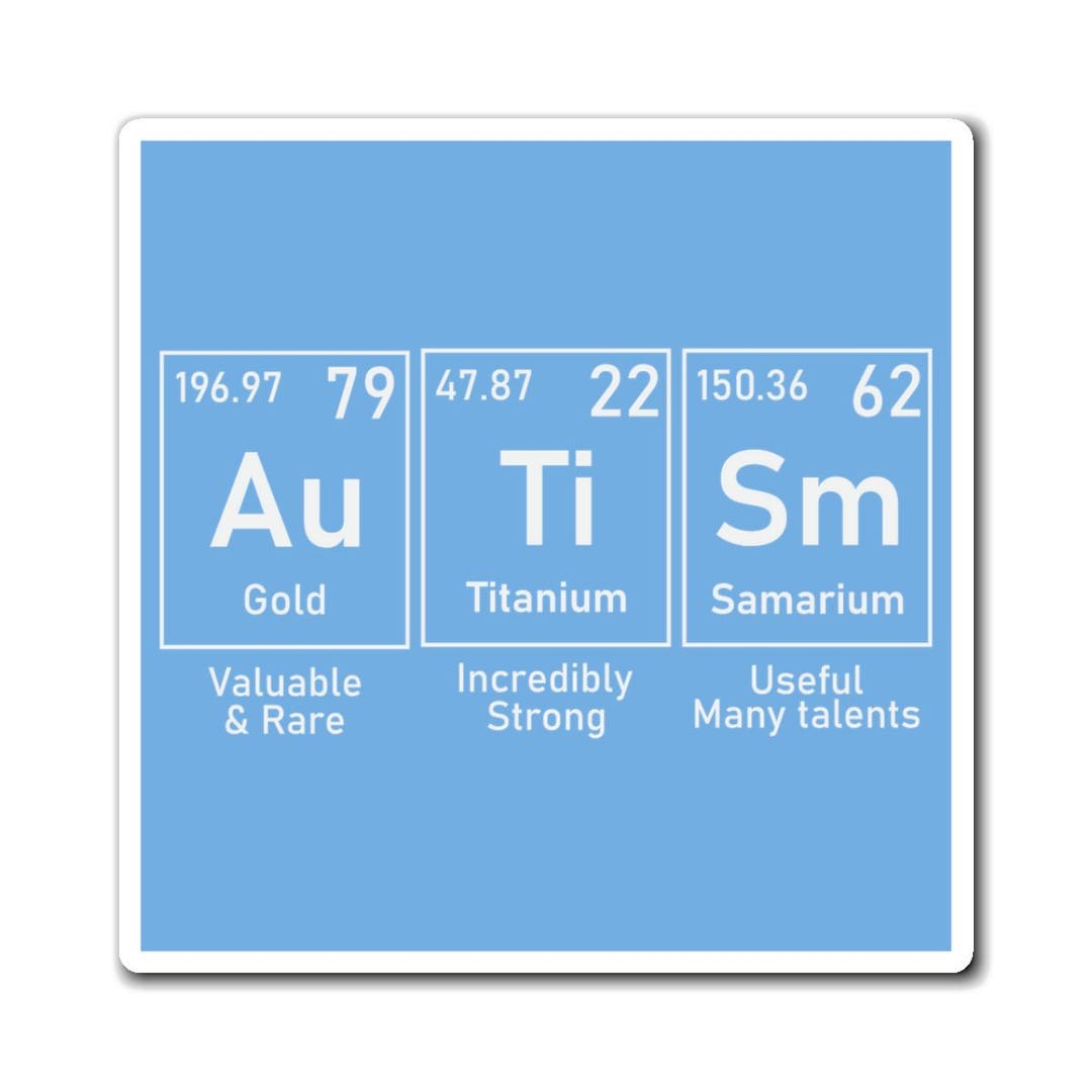 Autism Awareness Magnet - Periodic Table Design, Autism Support - Etsy