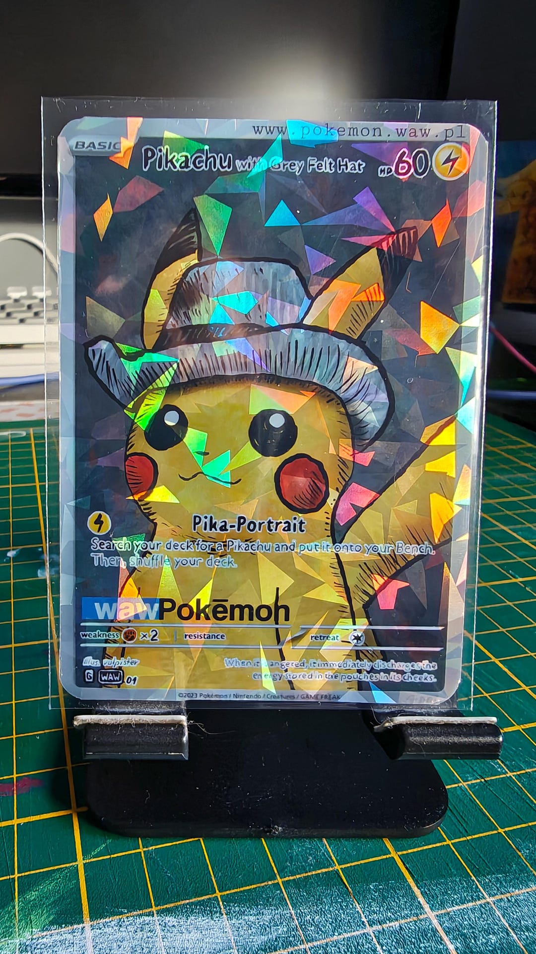 Karta Pokemon Pikachu With Grey Felt Hat Mój Projekt Replika Z ...