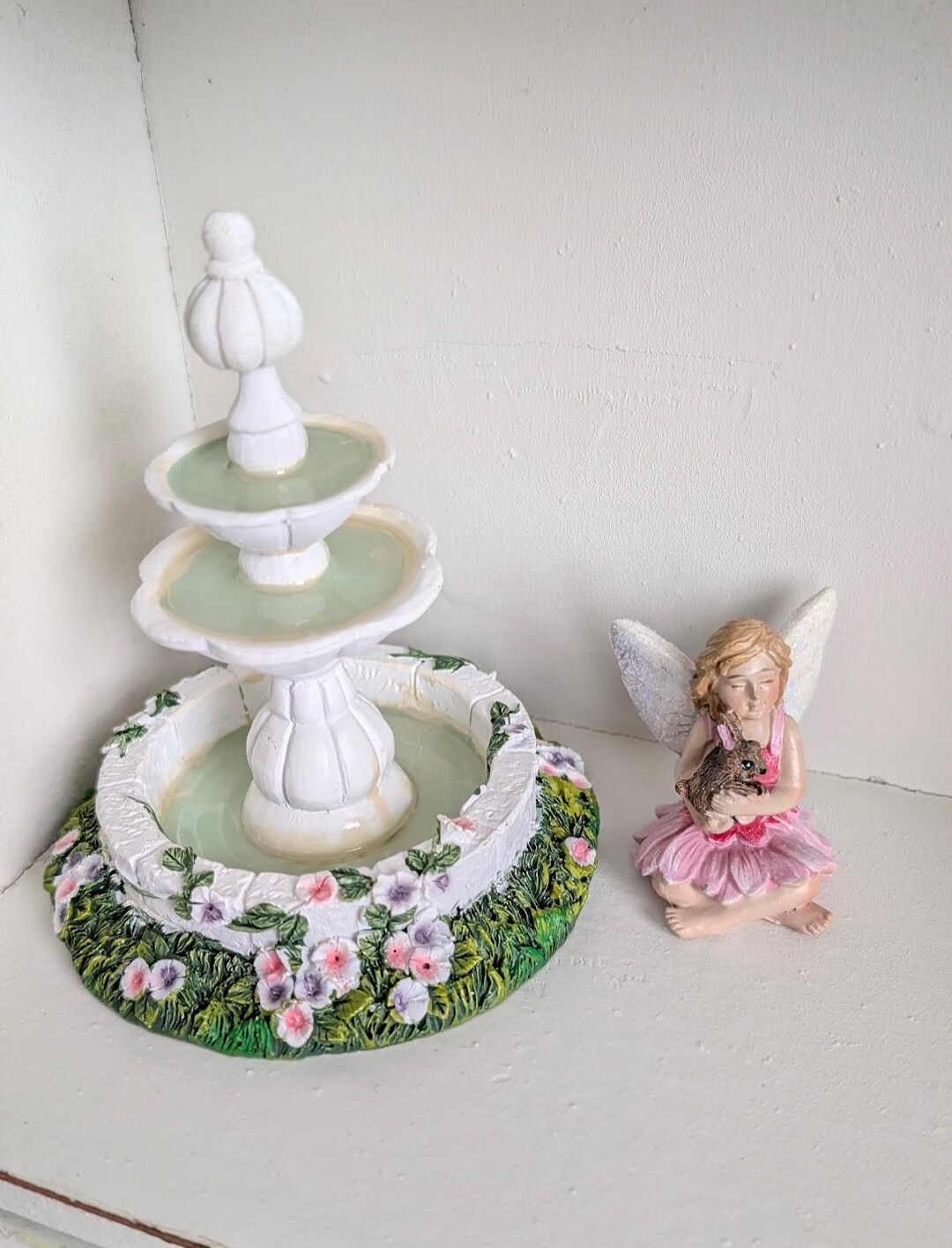 Ornate 3 Tier Water Fountain Dollhouse Miniature or Fairy Garden 1:12 ...