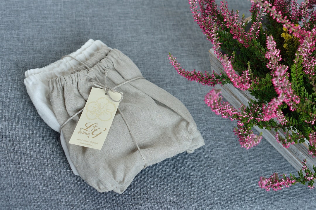 Linen Panties Knickers With High Rise Set of 2/ Linen Underwear/ Flax ...