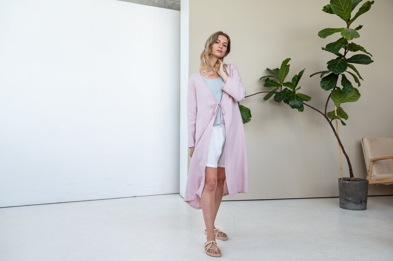 High Waisted Linen Shorts Maya/ Summer Shorts With Deep Side | Etsy