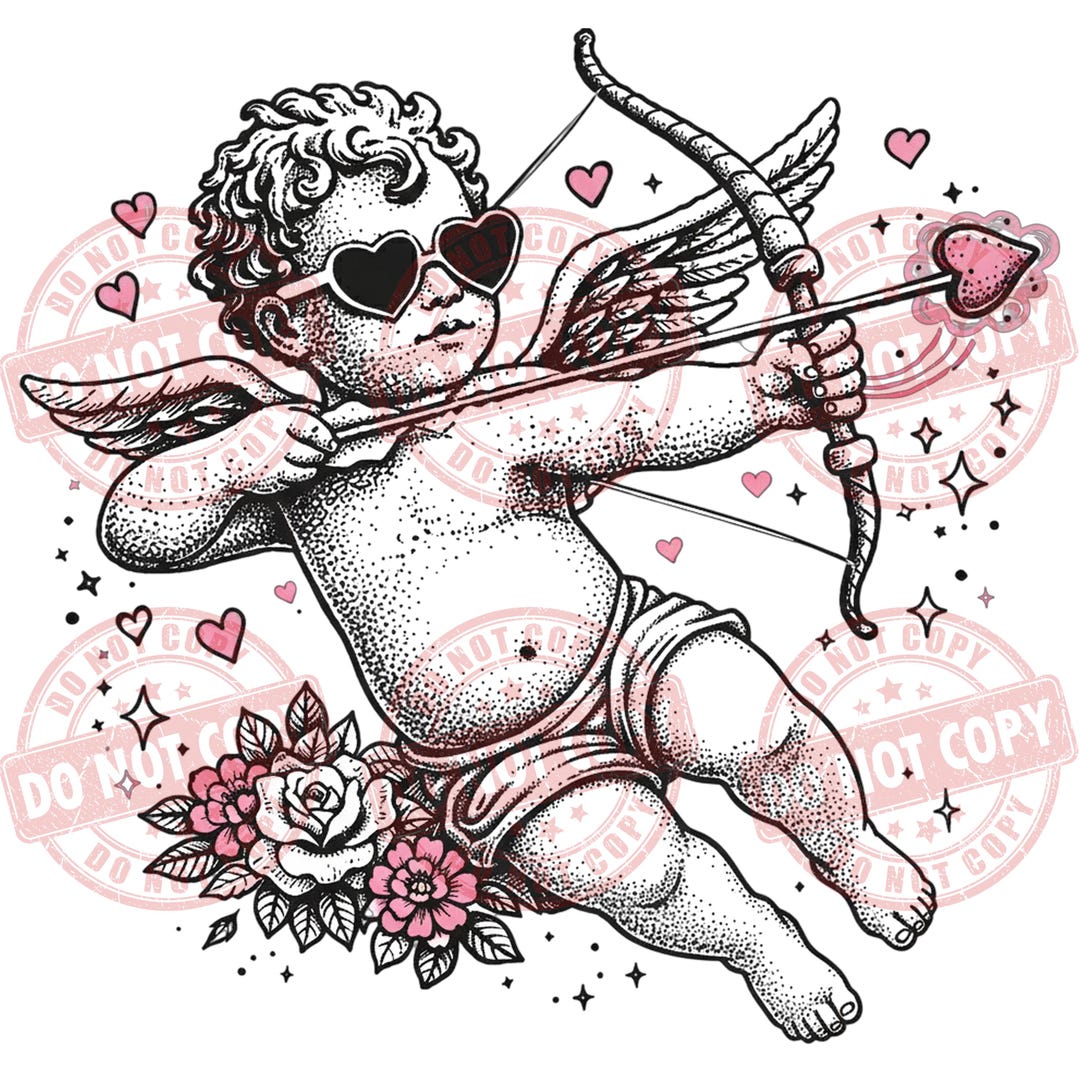 Halftone Cupid PNG, Pixel Art Cupid Print Screen Style, Preppy Vday ...