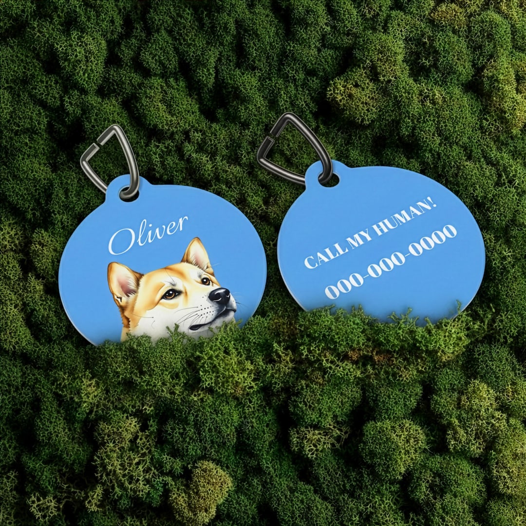 Custom Dog Name Tag | Personalized Dog ID Tag | Pet Tag From Photo ...
