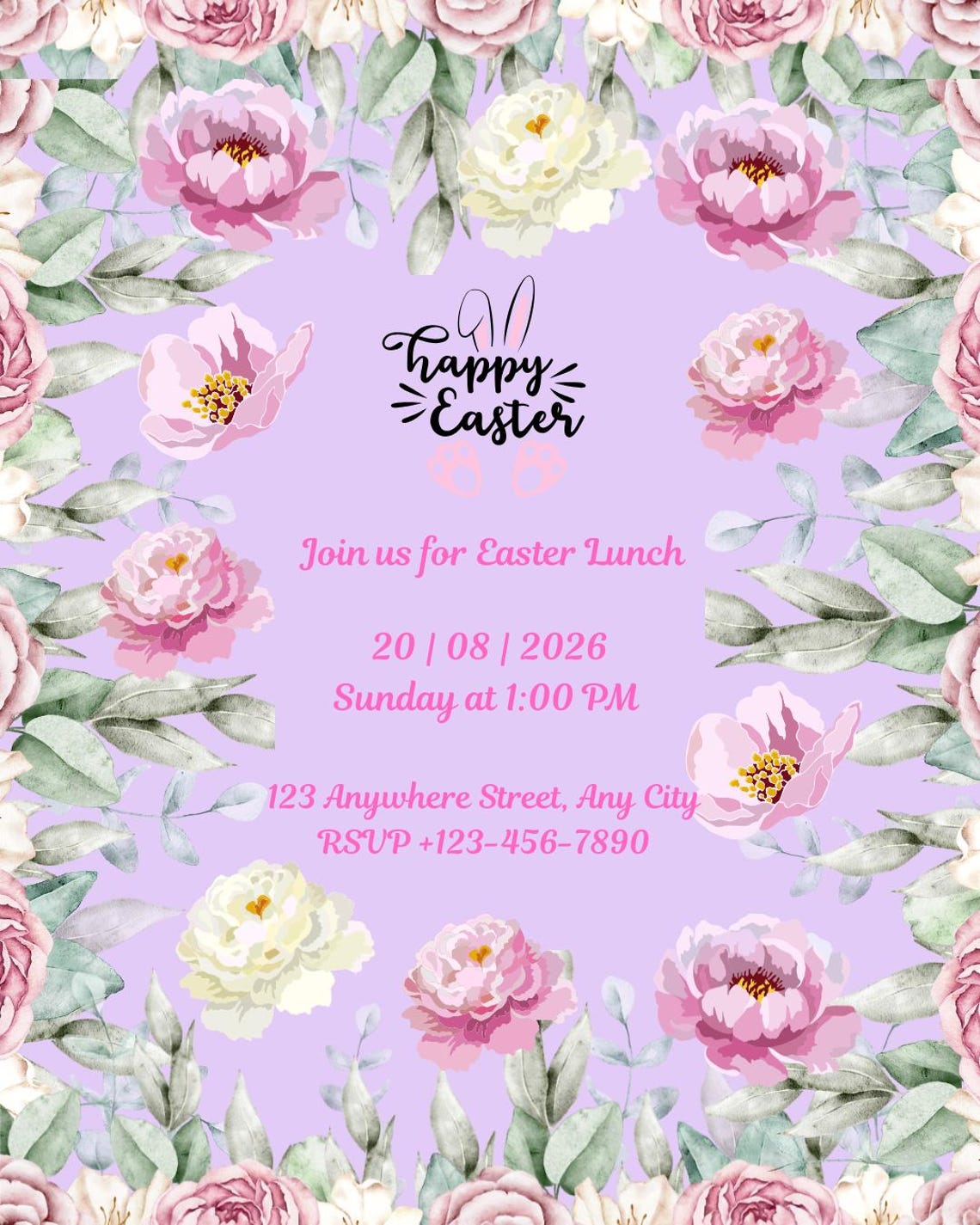 Editable Easter Canva Template | Easter Instagram Post | Instant ...