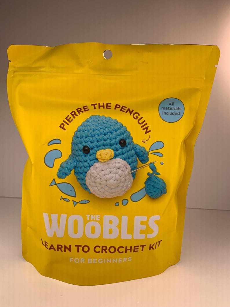 The Woobles Pierre the Penguin Crochet Kit - Etsy