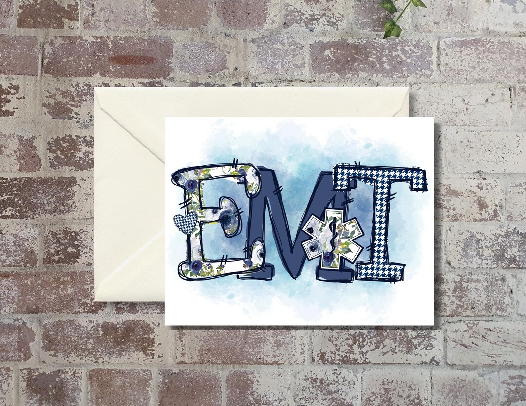 EMT Thank You Card, First Responder Appreciation (printable Digital ...