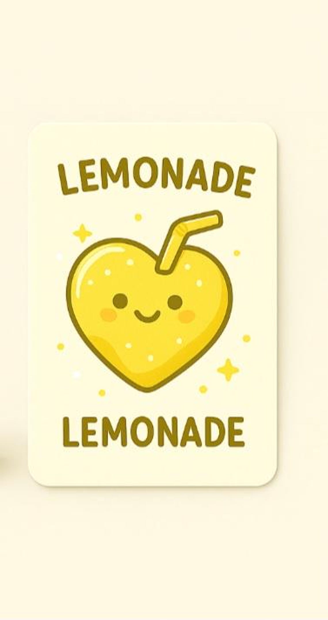 Cute Lemonade Heart Logo – Kawaii Drink Mascot Design (digital Download ...