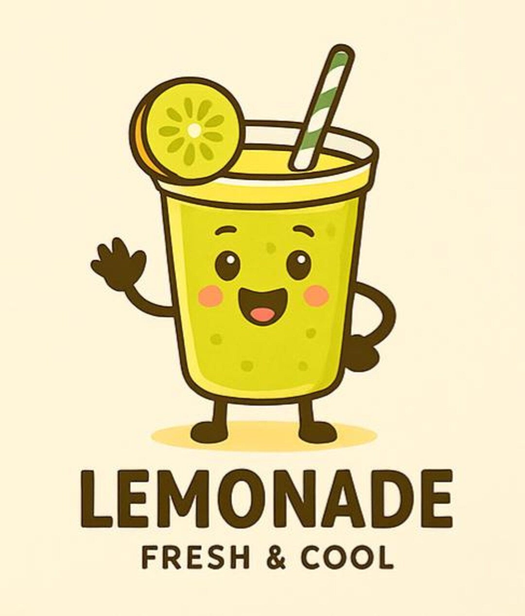 Cute Lemonade Logo – Kawaii Drink Mascot Design (digital Download) - Etsy