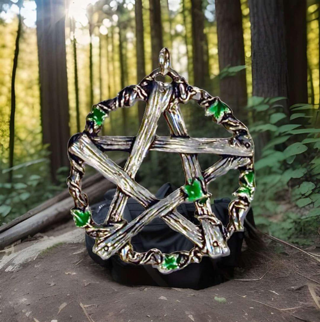 Pewter Pentacle of Pan Pendant: Forest God Vine Pentagram, 20” Chain - Etsy