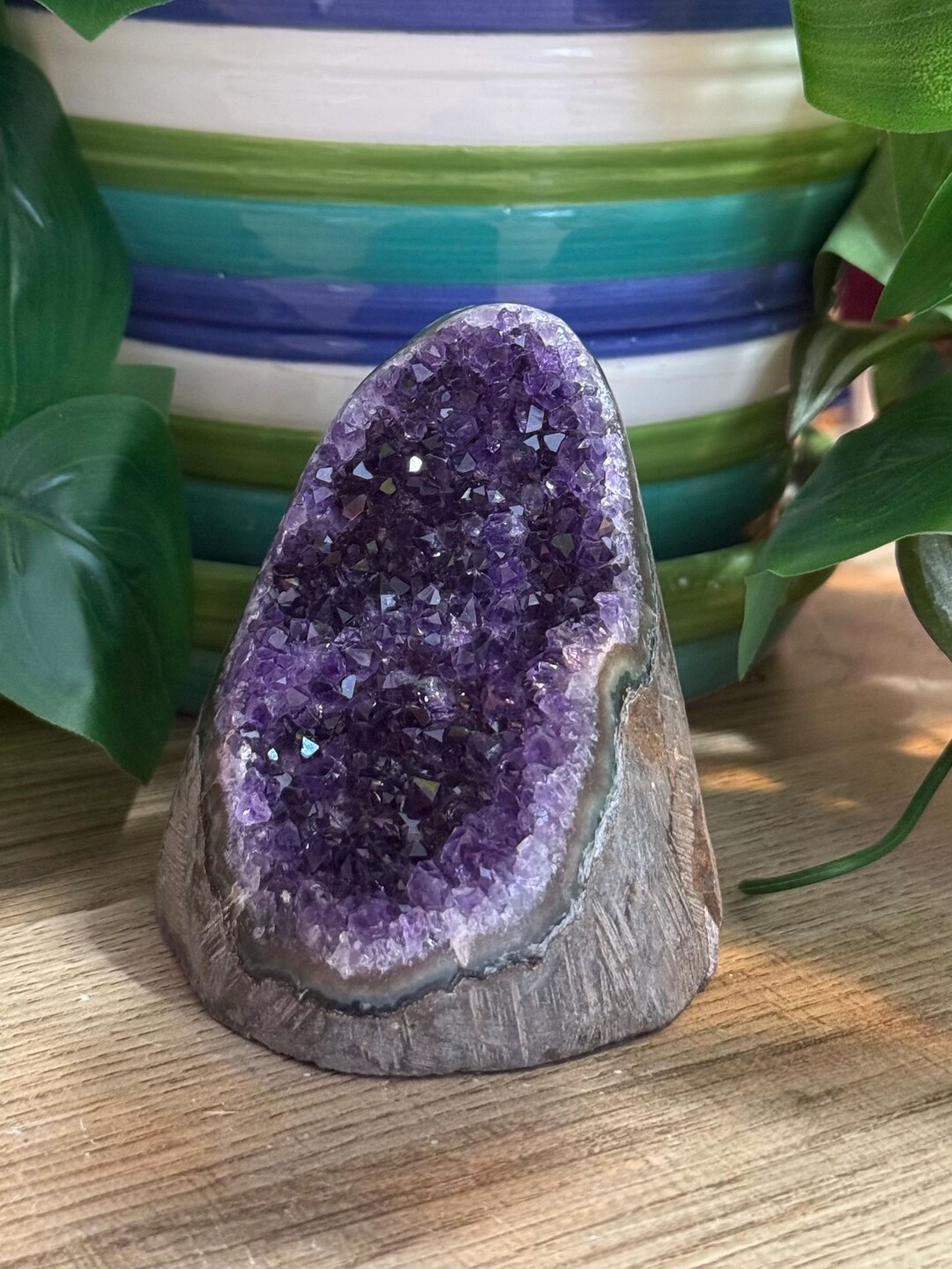 Brazil Amethyst Cut Base Crystal Geode #20 | Natural Amethyst With Deep ...