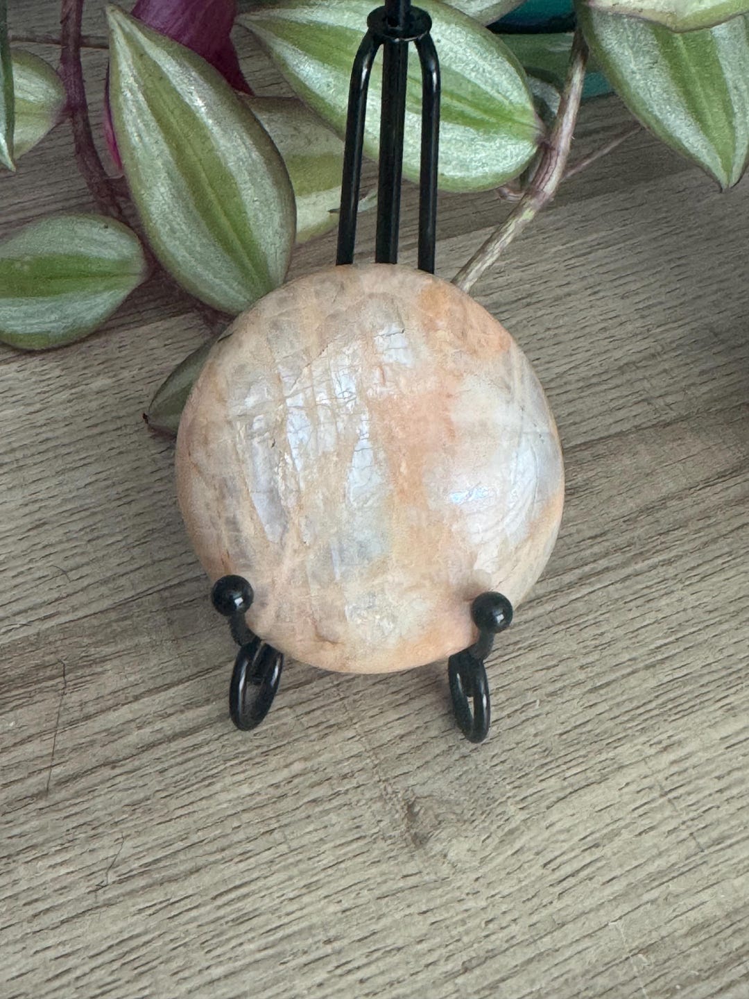 Moonstone Palm Stone #4 | Polished Crystal With Shimmer | Calming ...
