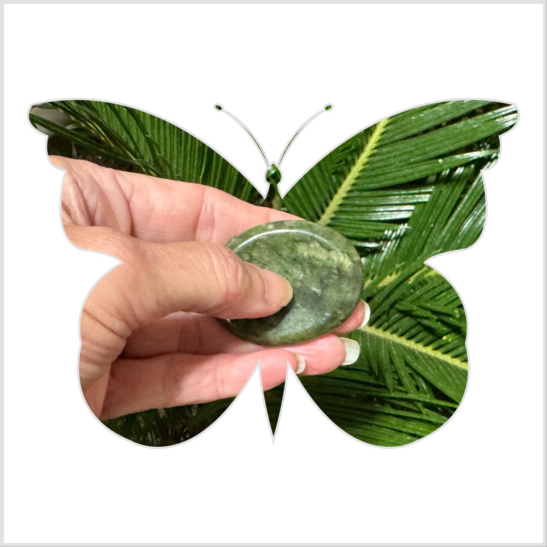 Nephrite Jade - Green Jade Worry Stone - Heart Chakra - Etsy