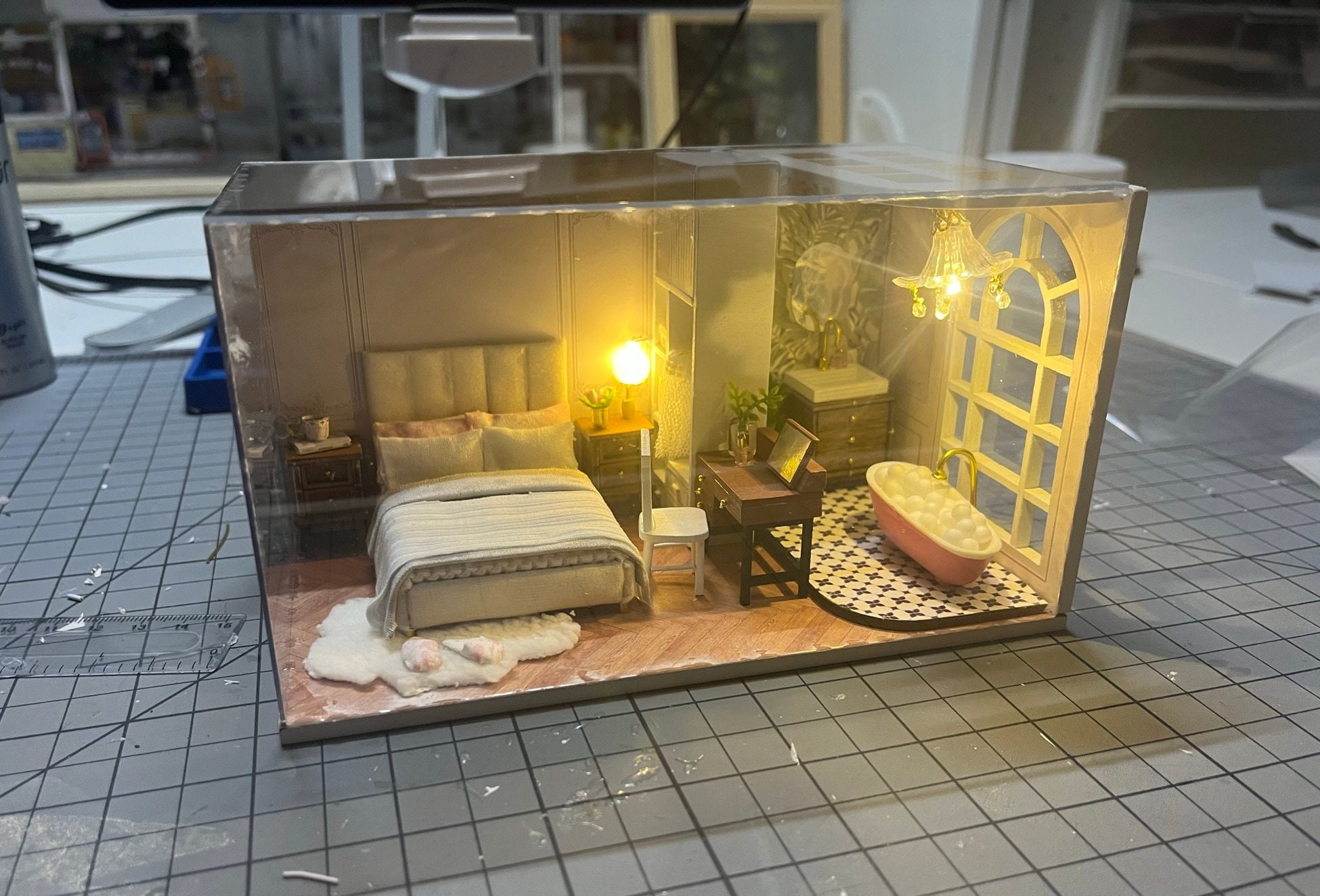 Modern IKEA Style Bedroom Miniature Diorama - Etsy