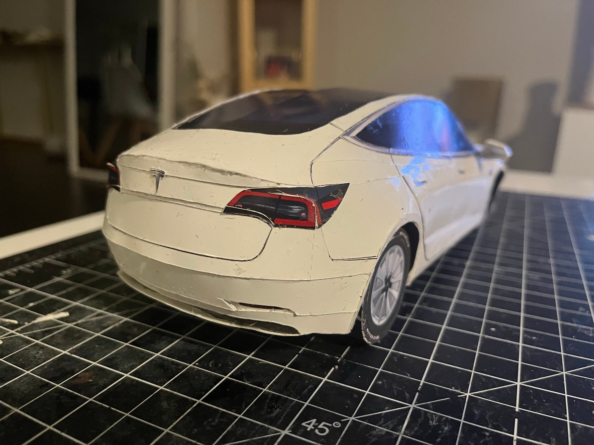Paper Tesla Model 3 Sculpture - Etsy