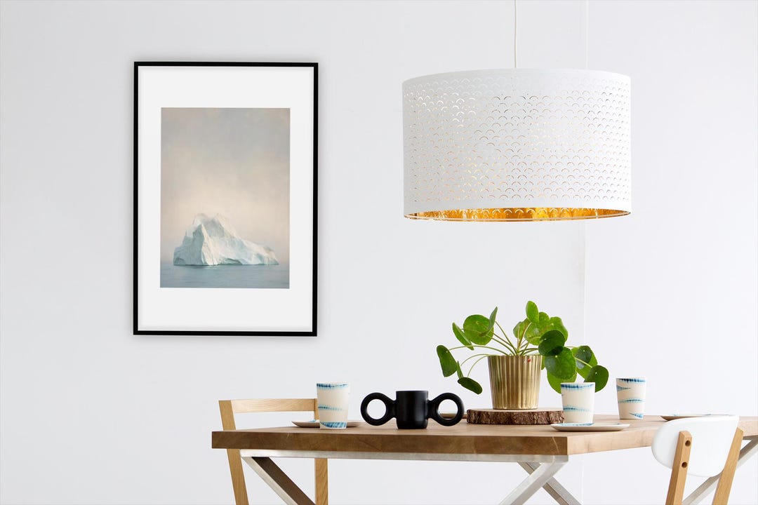Minimalist Iceberg Printable Art | Soft Arctic Wall Decor ...