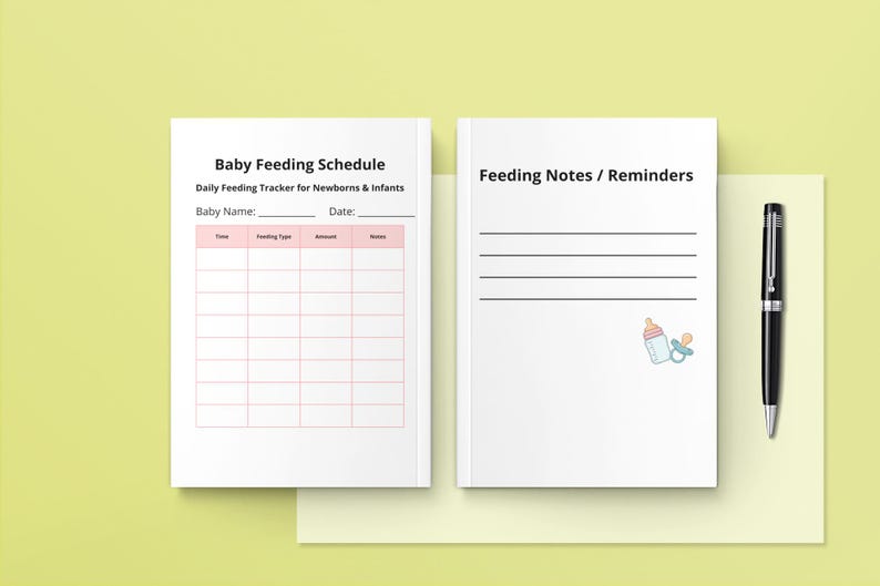 Baby Feeding Schedule Printable | Newborn Feeding Log | Daily Baby ...