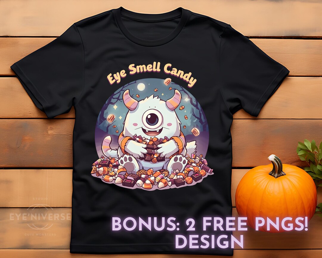 Funny Halloween Monster PNG for Kids | Eye Smell Candy Clipart + 2 ...