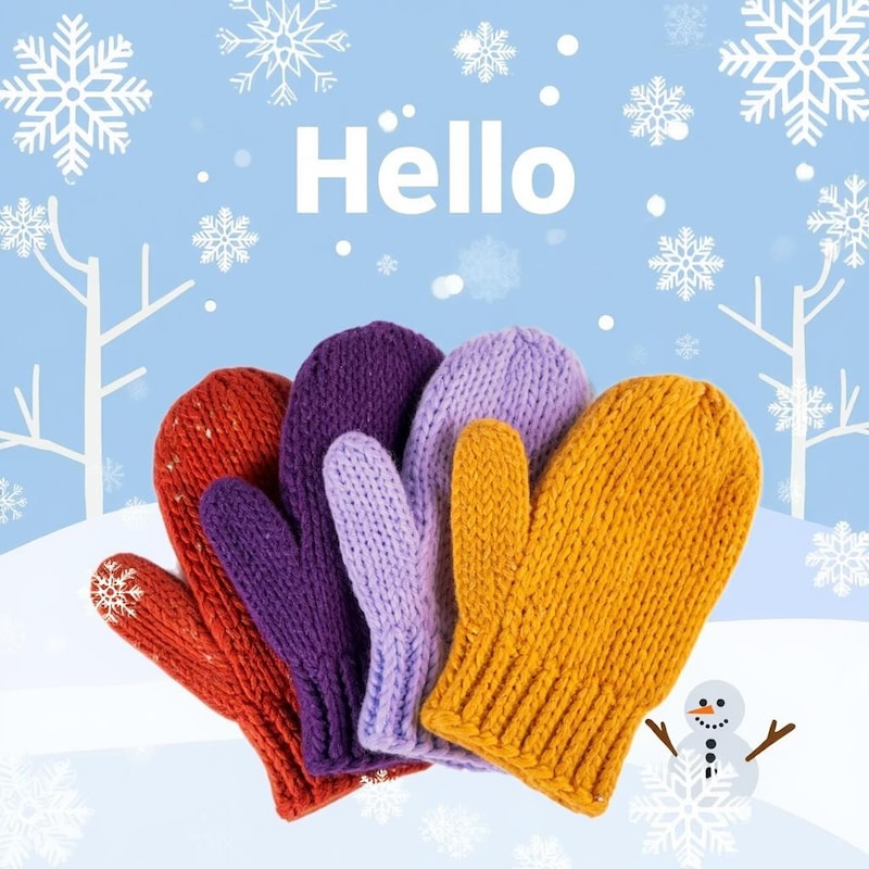 Kids Knit Mitten Patterns - Etsy UK
