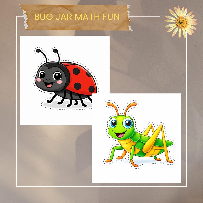 Bug Jar Math Printable, Counting &number Matching Activity 1–5, Insect ...