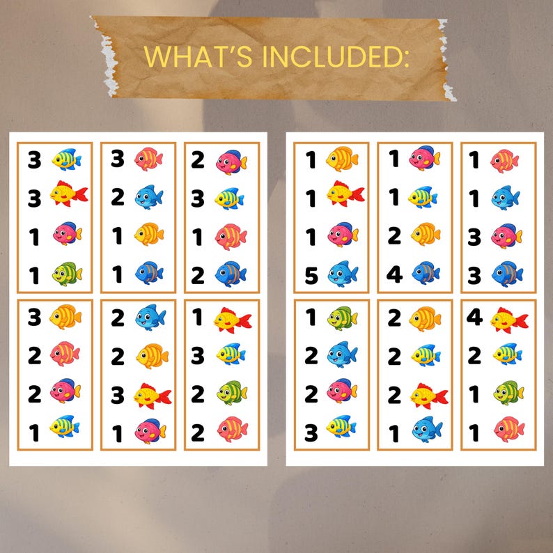 Aquarium Fish Counting Game, Ocean Math Activity, Preschool Number ...