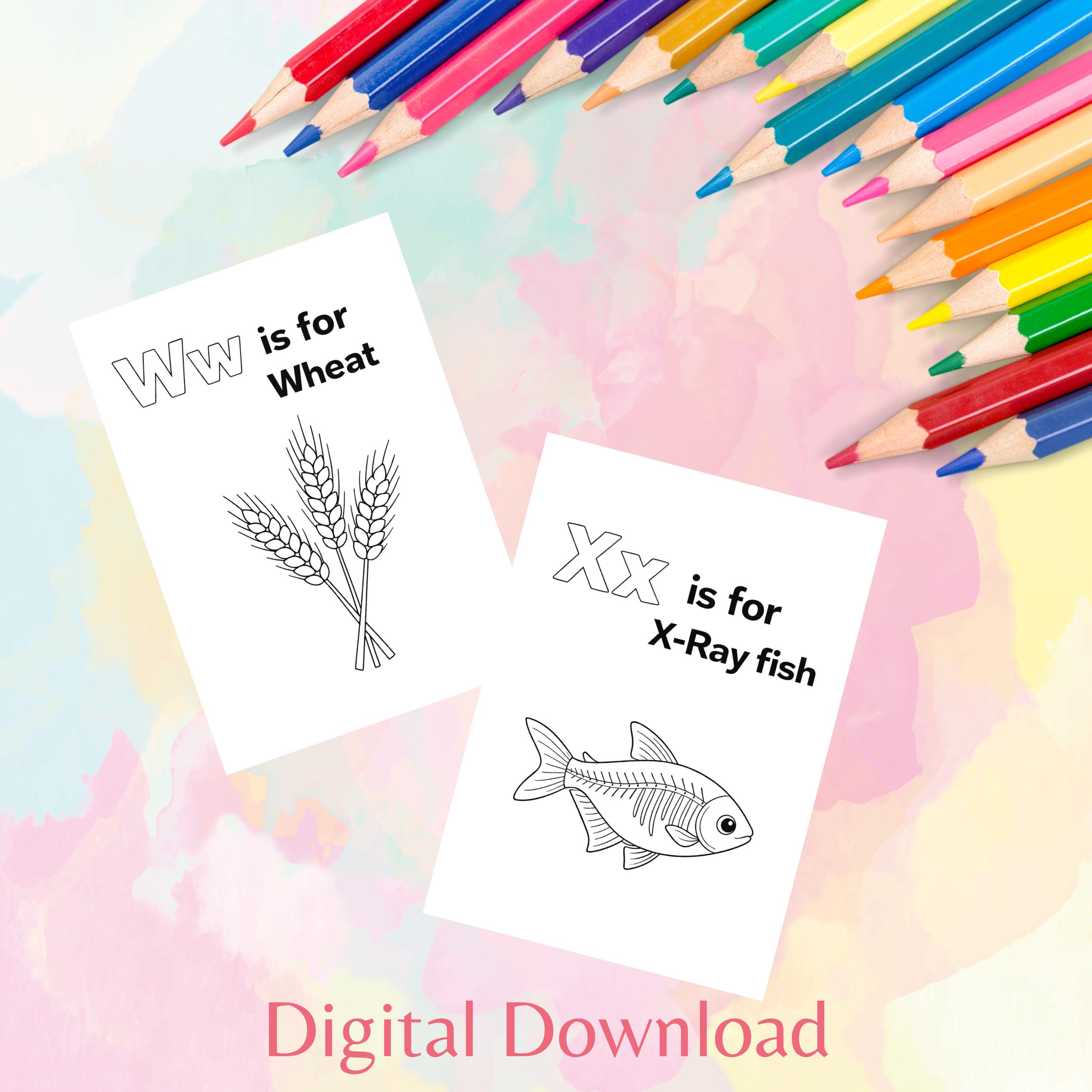 ABC Bible Coloring Pages for Kids, Christian Alphabet Coloring Book ...