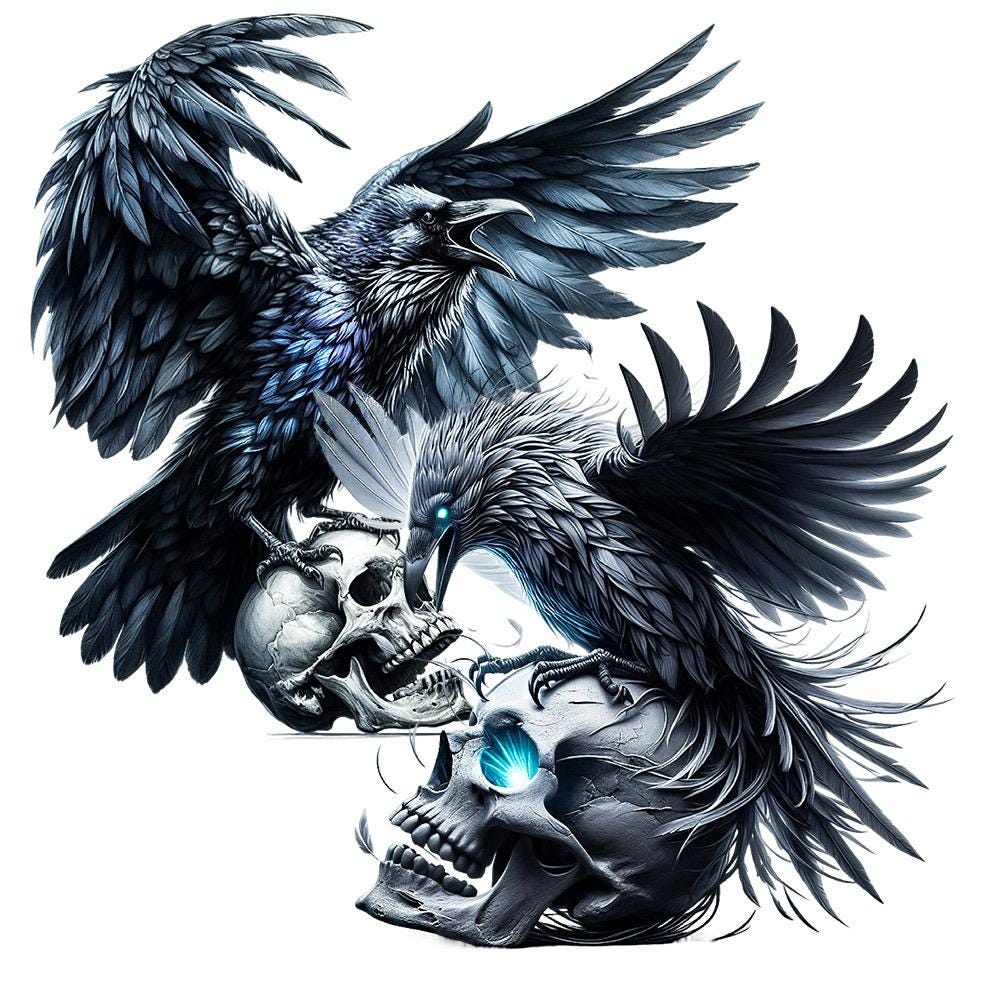 Dark Raven Clipart – 30 PNG Transparent Backgrounds, Gothic Bird Art ...