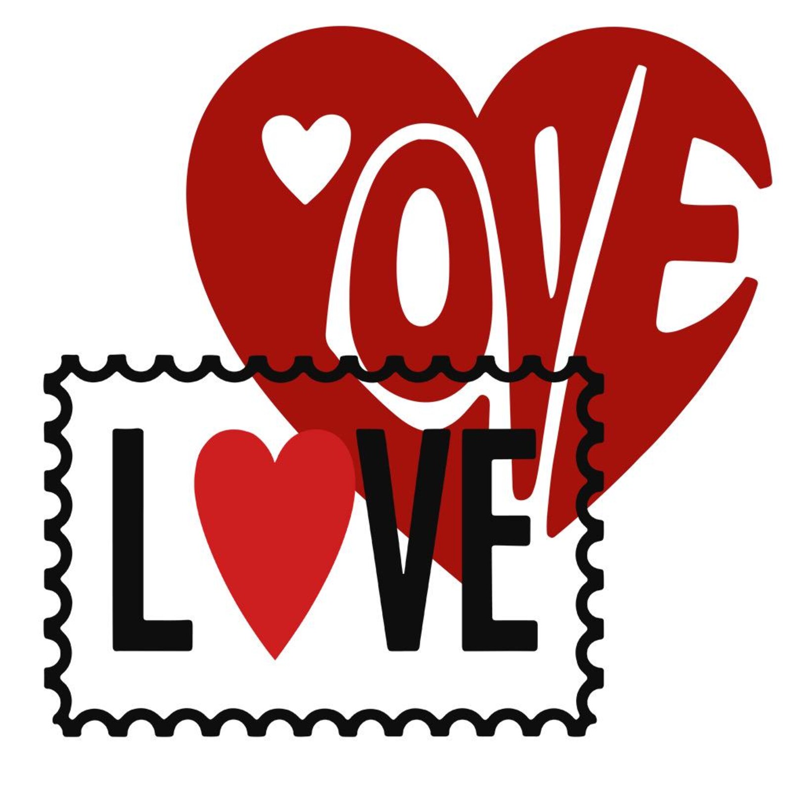 Valentine’s Day Postage Stamp PNG – Love and Hearts Clipart, 30 PNG ...
