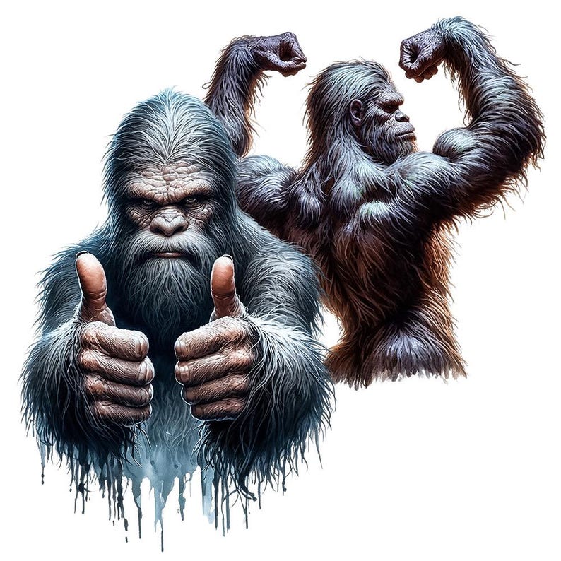 Bigfoot Clipart – 25 PNG Transparent Backgrounds and Bonus Files ...