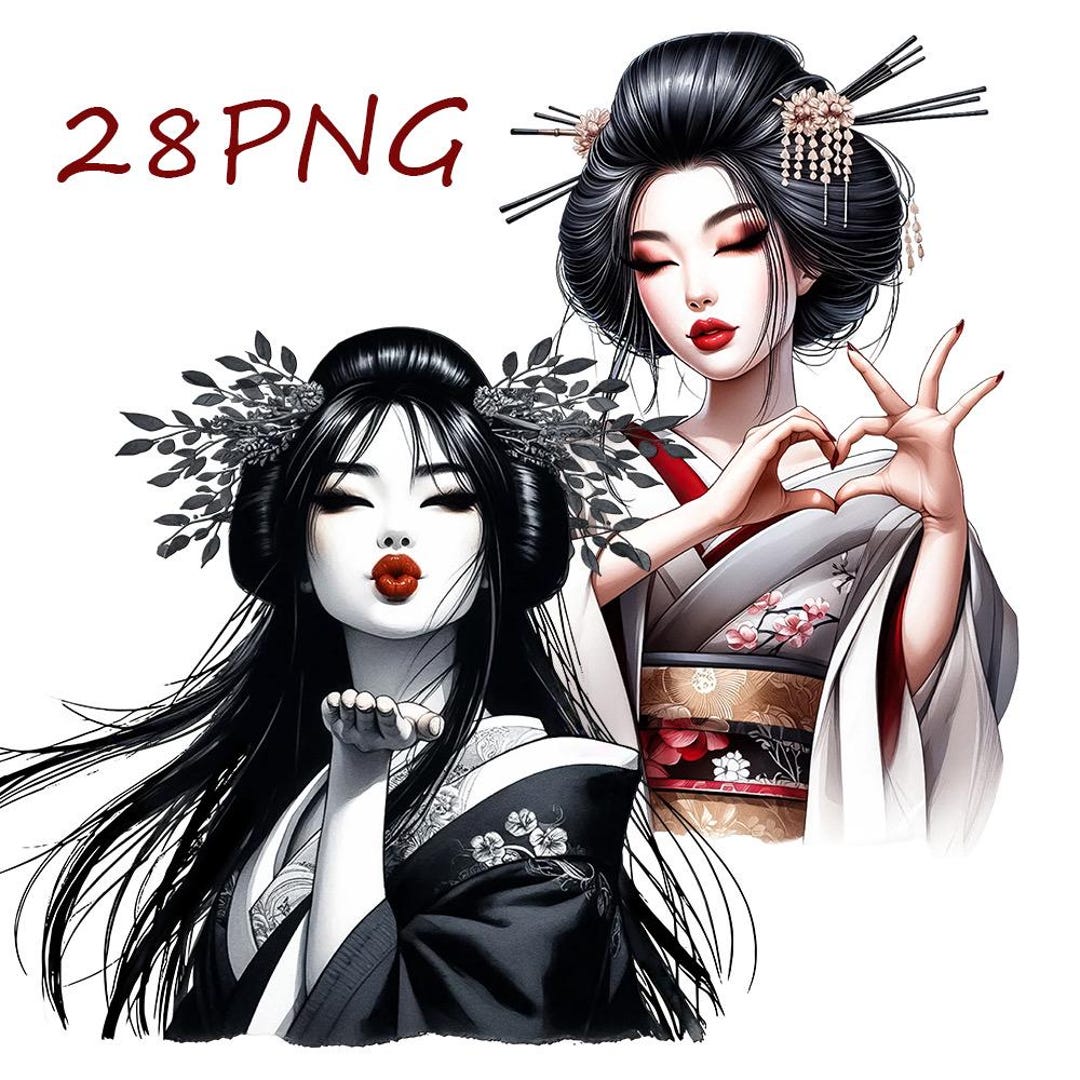 Geisha Clipart – 28 PNG Transparent Backgrounds, Japanese Geisha ...
