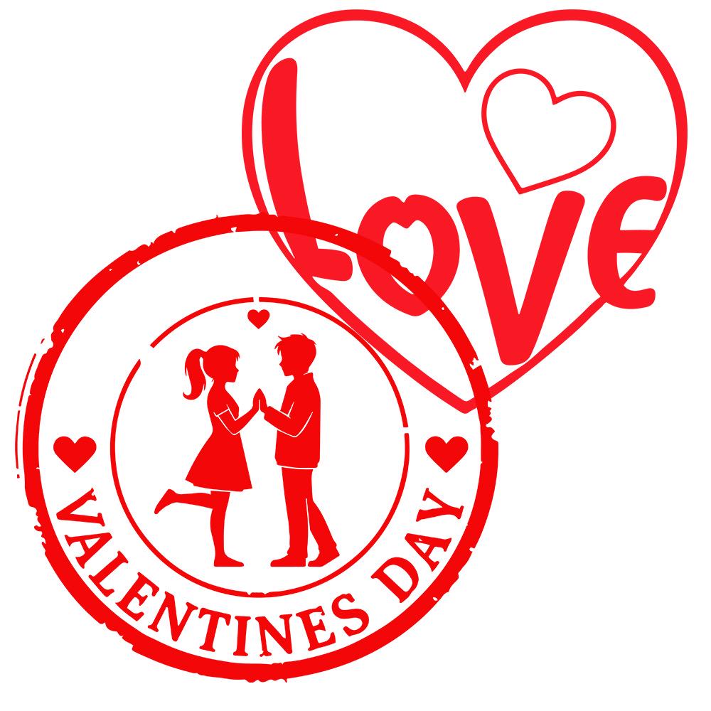 Valentine’s Day Postage Stamp PNG – Love and Hearts Clipart, 30 PNG ...