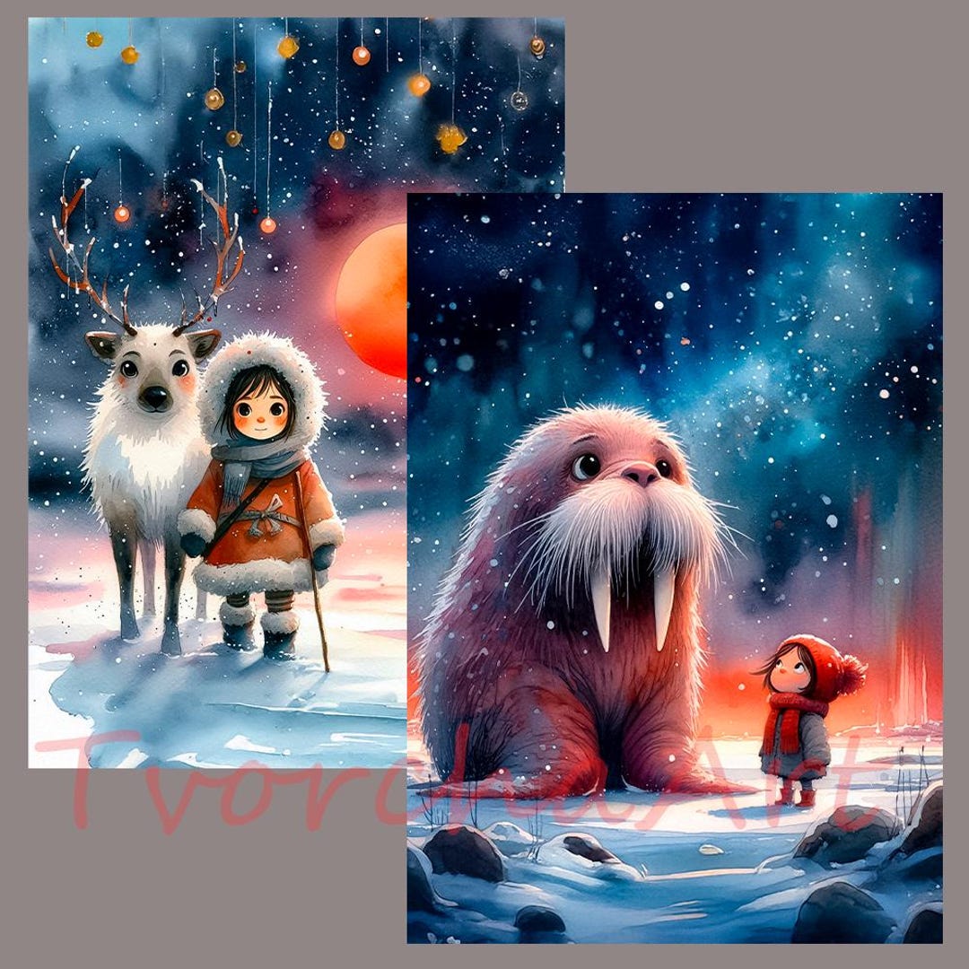 Arctic Animals Clipart, Images of an Arctic Character, Cute Arctic ...