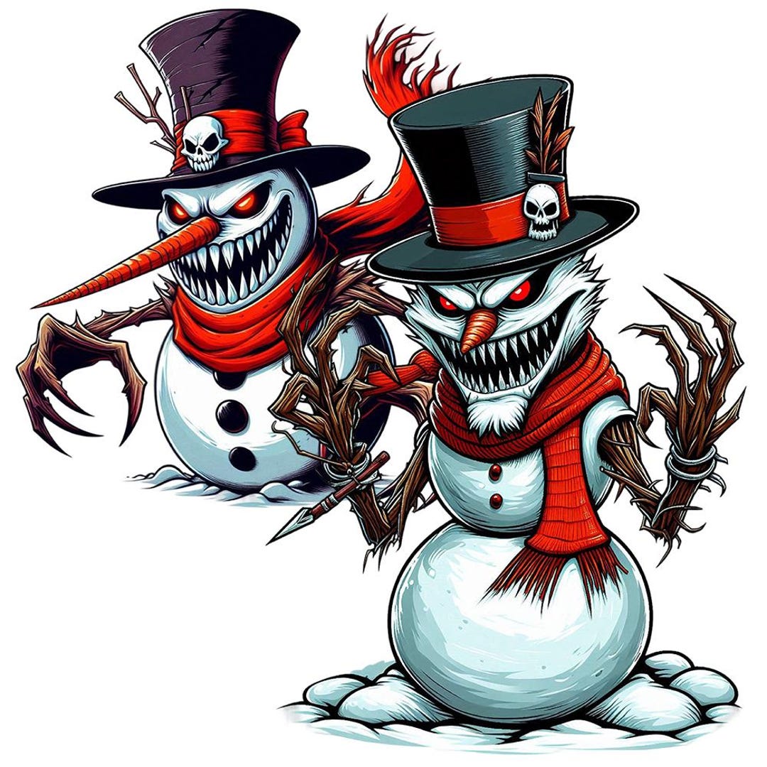 Evil Snowman PNG: Christmas Clipart. 23PNG (digital Download) - Etsy UK