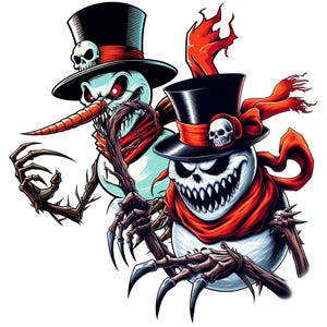 Evil Snowman PNG: Christmas Clipart. 23PNG (digital Download) - Etsy