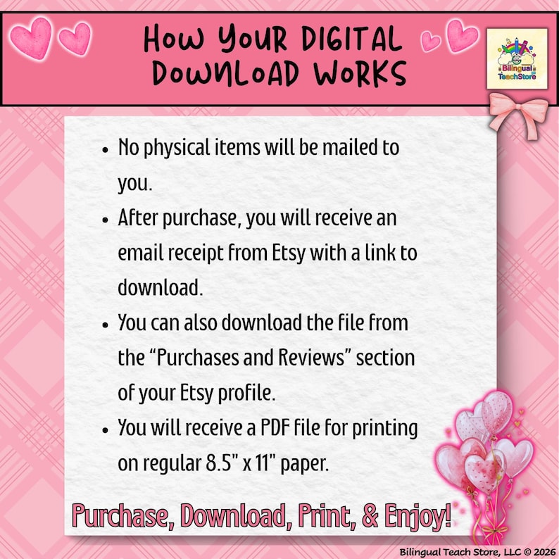 Valentine's Day Bilingual Reading Comprehension Digital Bundle, English ...