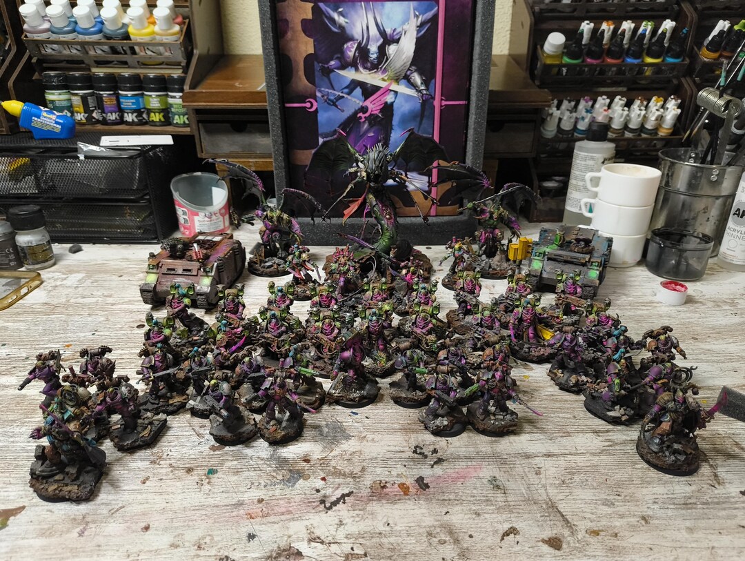 Emperor's Children Army Painted.warhammer 40k. 2k Points ...
