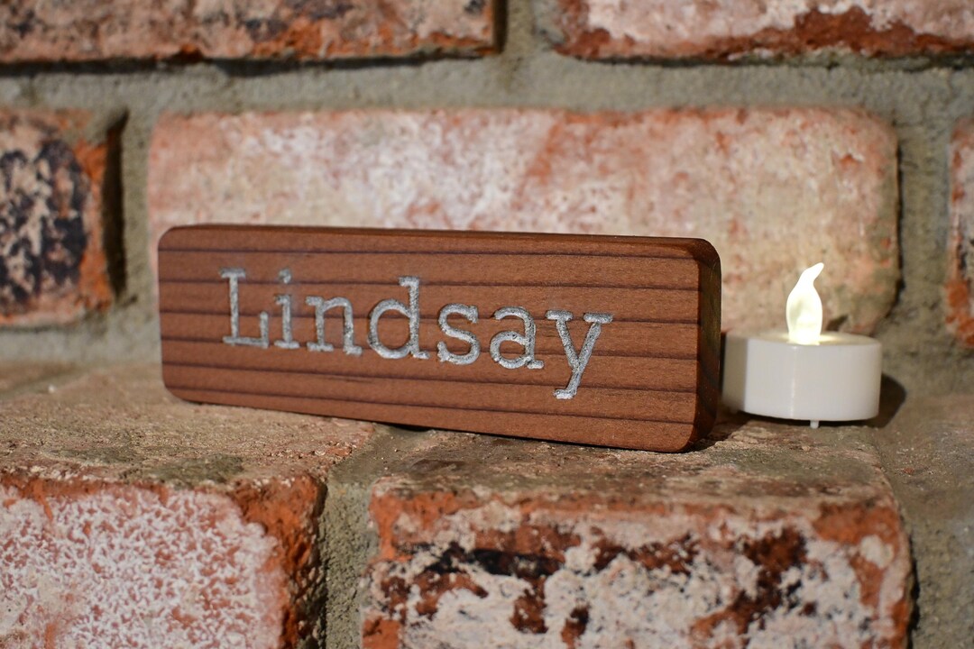 Redwood Name Plate - Custom - 15 Characters Maximum - Etsy