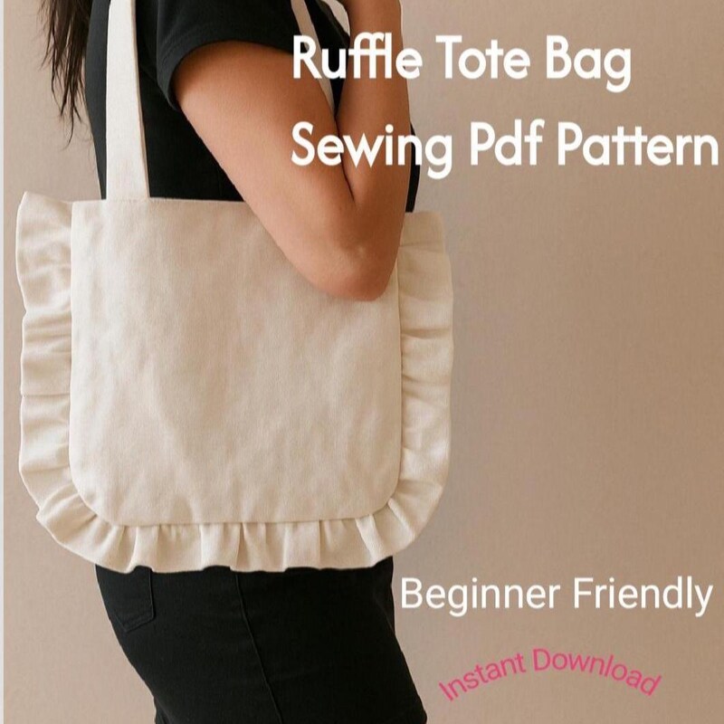Ruffle Tote Bag - Etsy