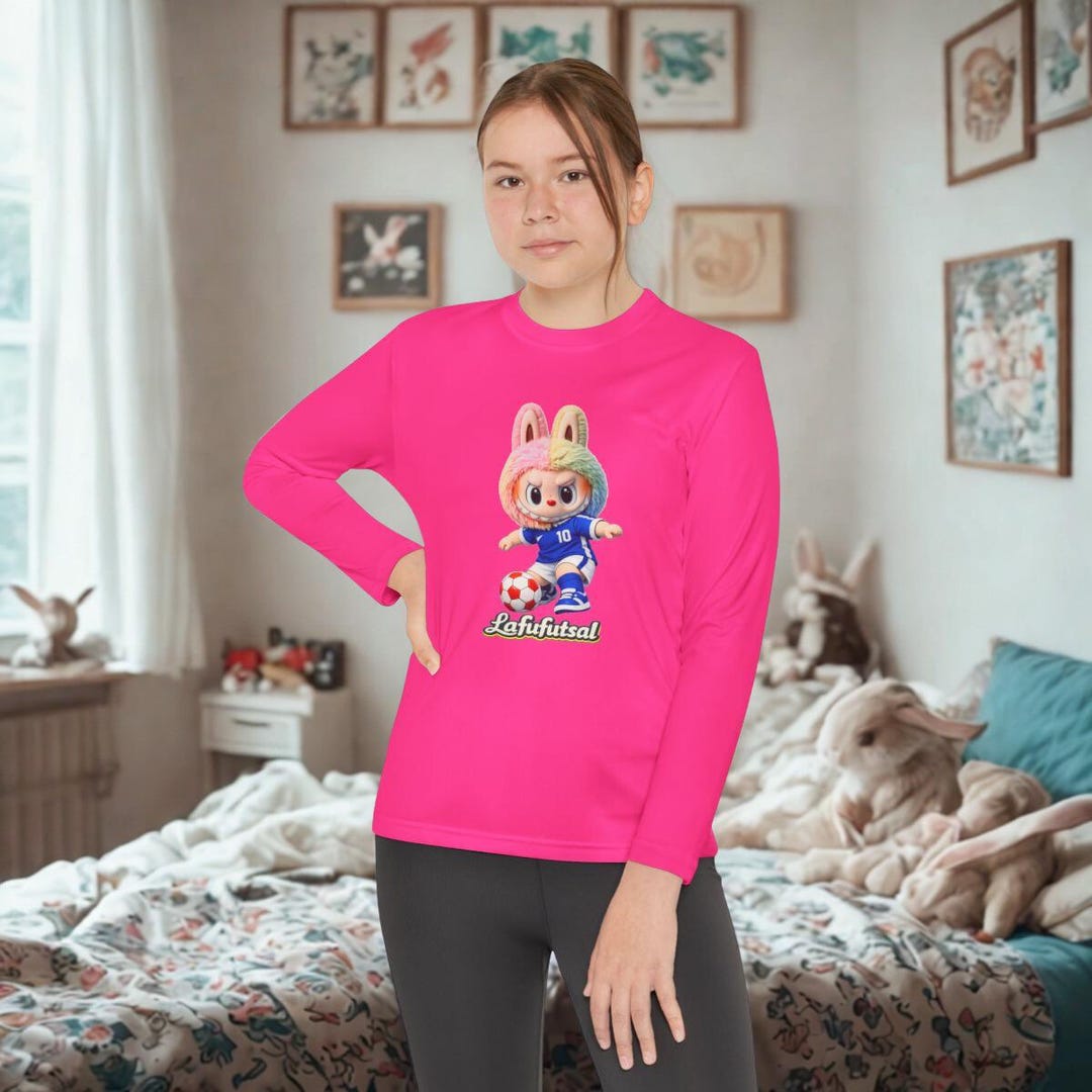 LAFUFU - LAFUFUTSAL Soccer Player Youth Long Sleeve Tee | Futsal Mascot ...