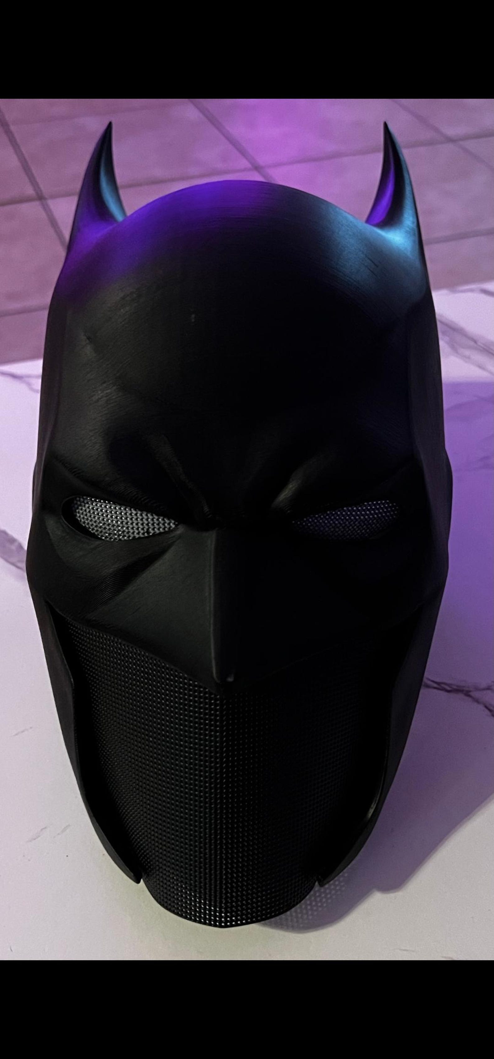 Bat Cowl Mask – Dark Vigilante Helmet With Mesh Eyes – Cosplay ...