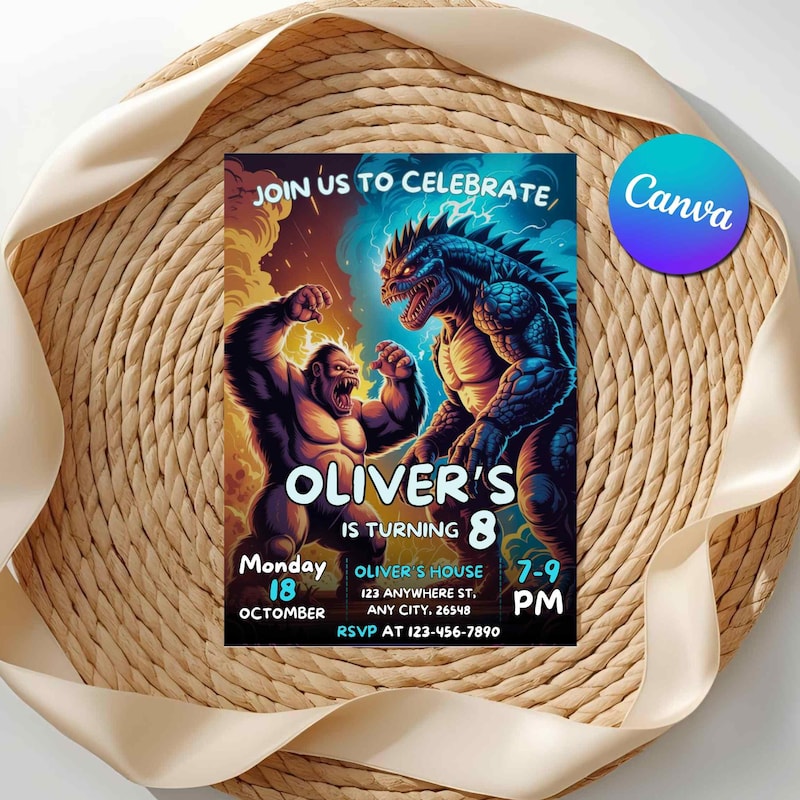 Comic Godzilla Party - Etsy UK