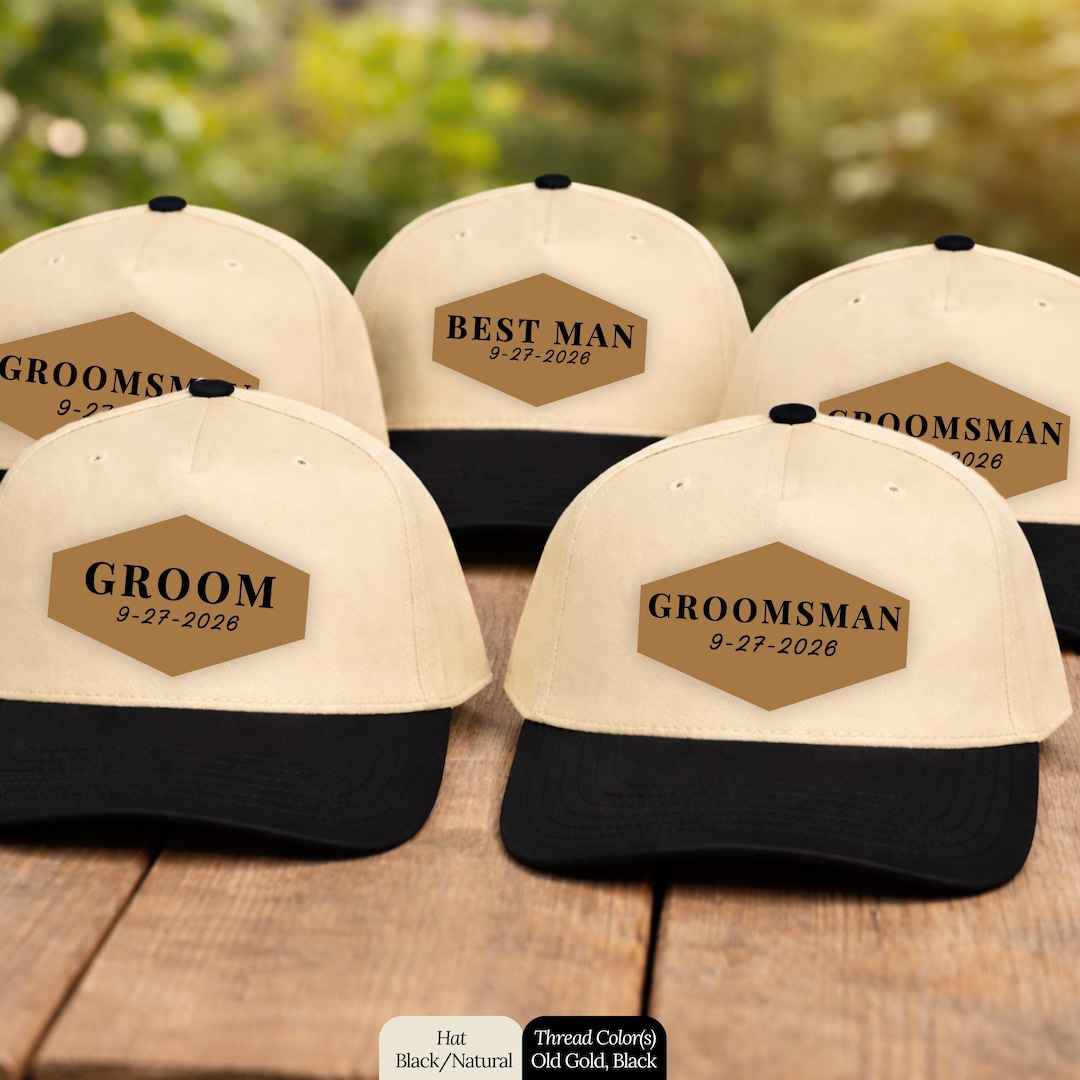 Groomsmen Asking Gifts, Embroidered Hats for Groomsmen Proposal, Custom ...