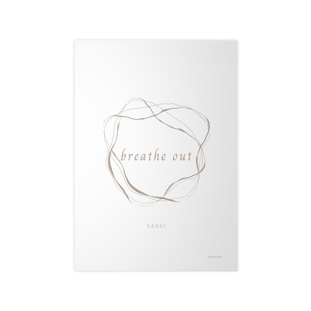 A3 Poster Set · Breathing Exercise Poster · Minimalist Wall Decor ...