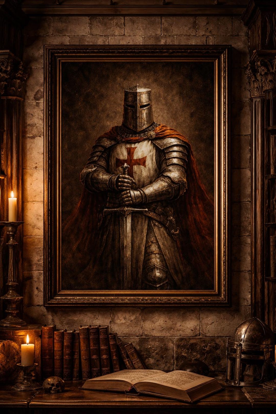 Christian Warrior Wall Art | Crusader Knight Decor - Etsy