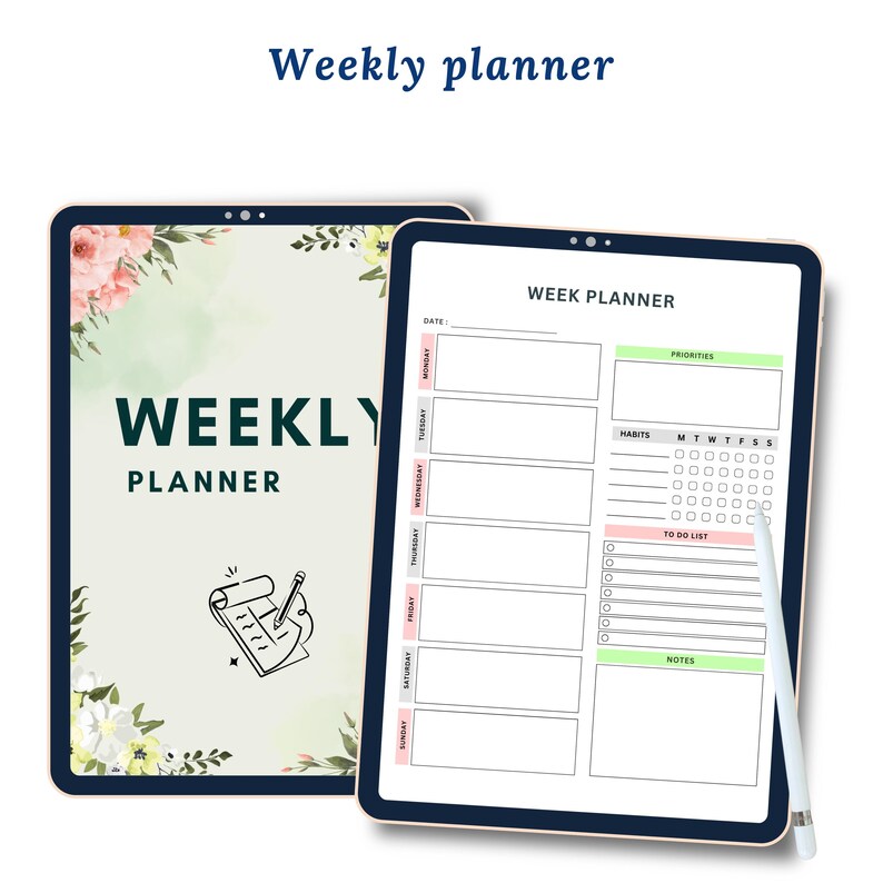 Weekly Planner | Digital Weekly Planner for Productivity & Organization ...