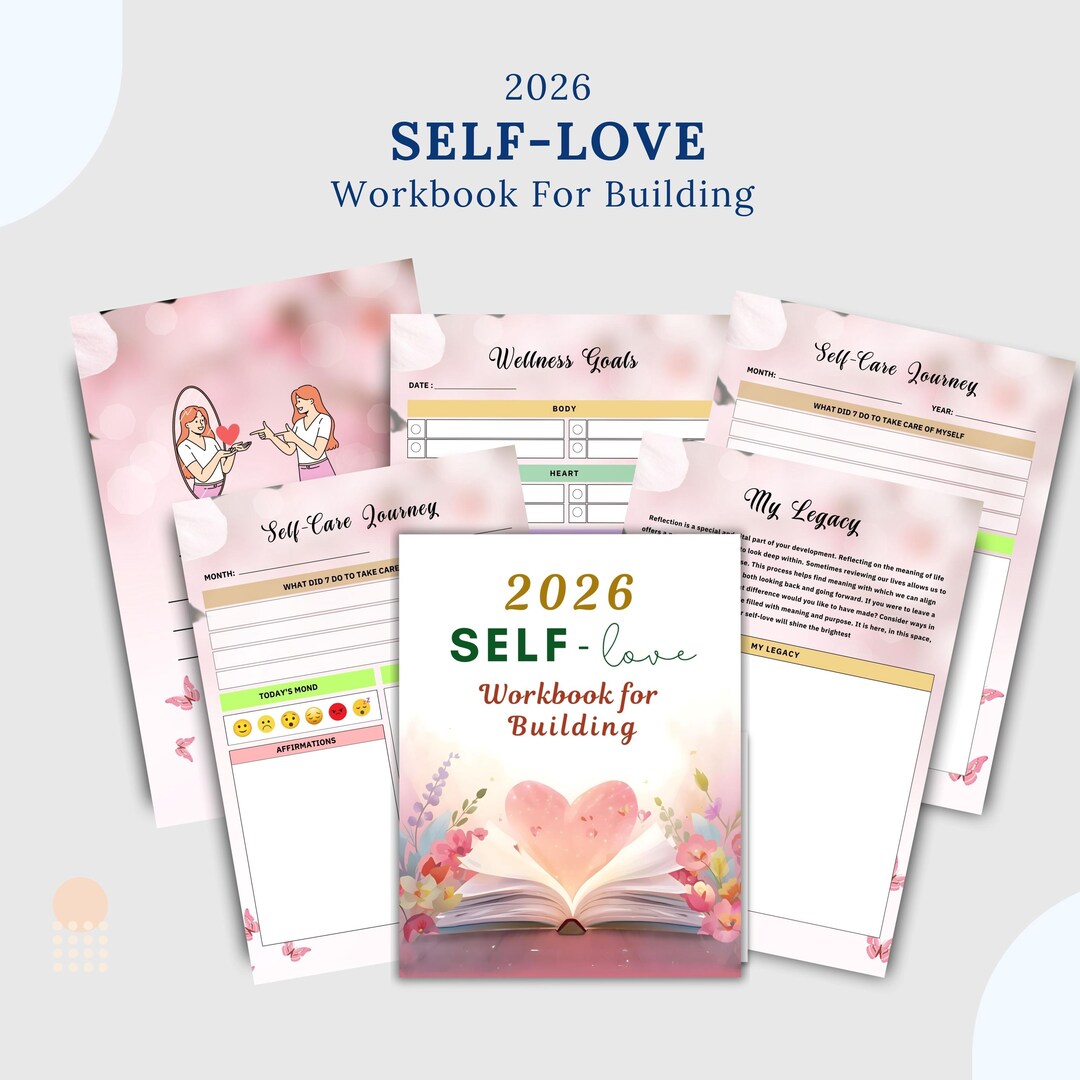 2026 Self Love Workbook | Guided Self Care, Personal Growth Workbook ...
