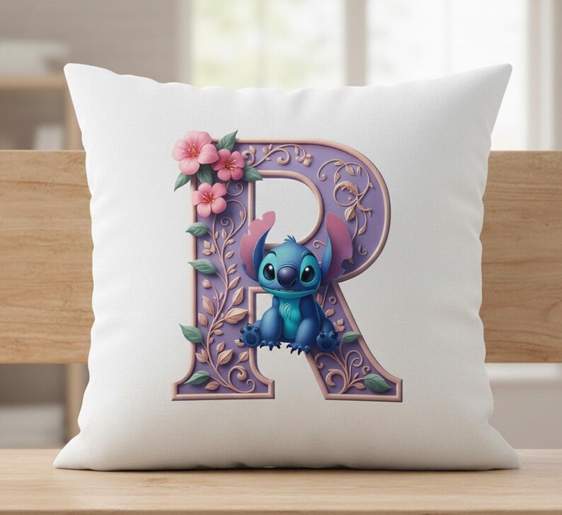 Stitch Christmas Alphabet PNG Bundle, Winter Letters (digital Download ...