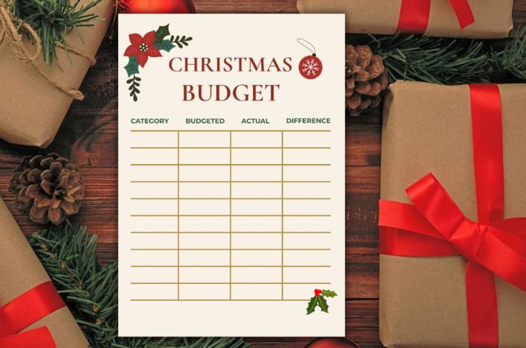 Editable Christmas Budget Planner | Holiday Spending Tracker | Canva ...