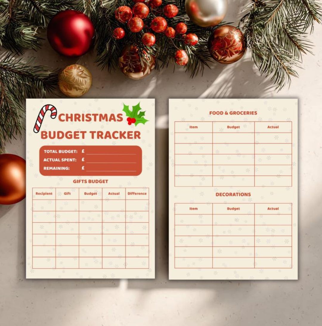 Editable Christmas Budget Tracker Template | Holiday Expense & Gift ...