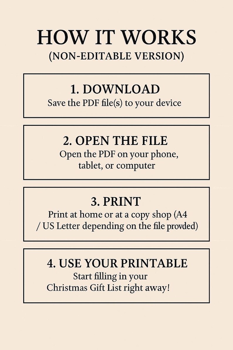 Editable Christmas Gift List Template | Beige Holiday Planner (canva ...